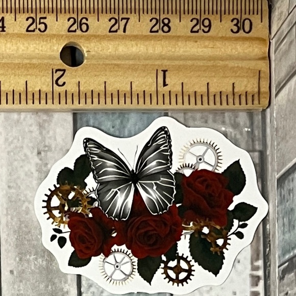 Design | 110 Gothic Rose Punk Reusable Waterproof Vinyl Sticker Decal ...